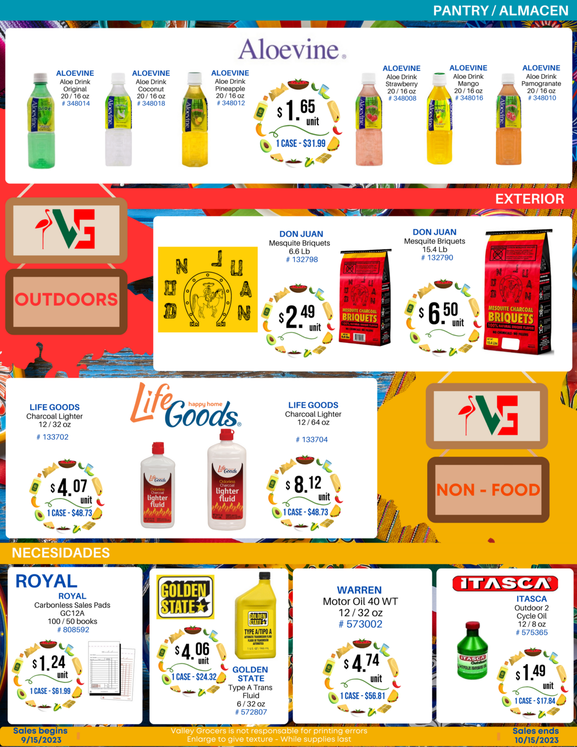 Sales Flyer - Valley Grocers, LLC dba E de la Garza