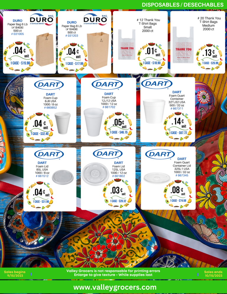 Sales Flyer - Valley Grocers, LLC dba E de la Garza